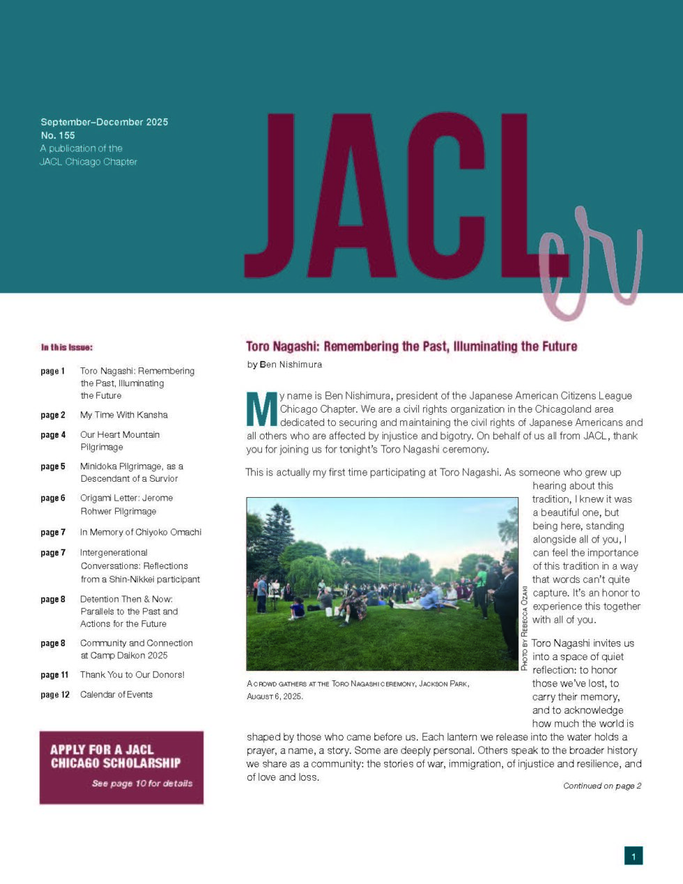 Sept-Dec 2025 JACLer Now Available! | JACL Chicago